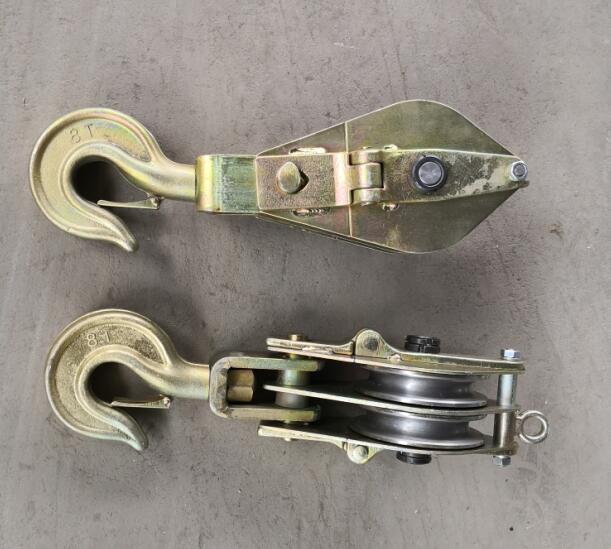 Open QHS Double Sheave Pulley Block 10T Conductor Stringing Tools