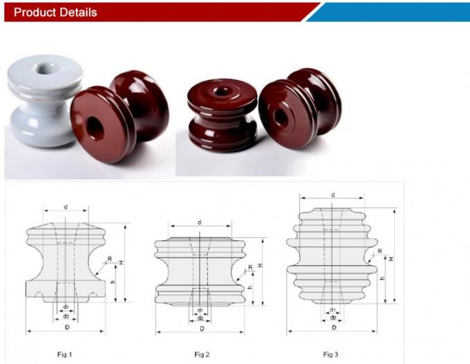 IEC 61109 Pin Type Ceramic Porcelain Spool Insulator