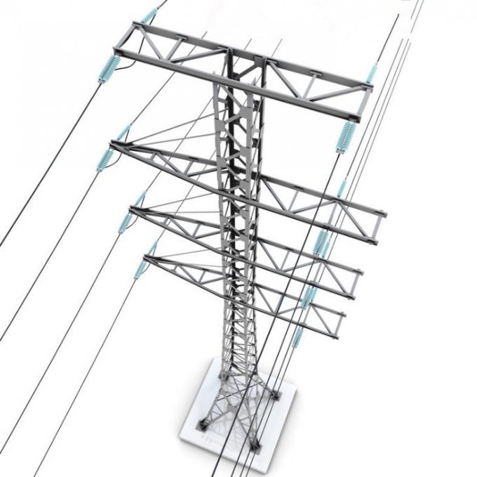 Galvanized Angle Steel Cross Arm Transmission Line Tower