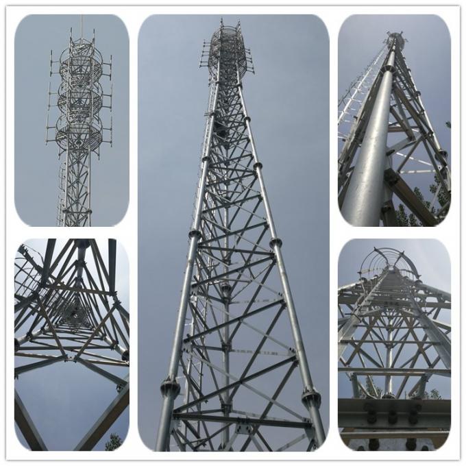 ASTM A123 Galvanized Lattice Tubular Angle Steel Telecom Tower