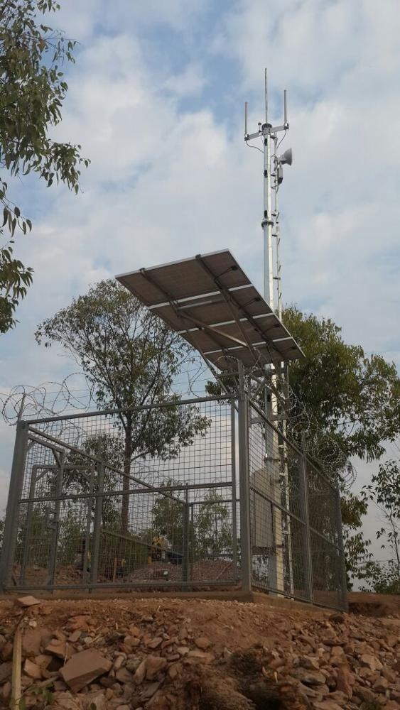 Monopole Microwave Antenna Radio Tower Galvanized Steel Q345