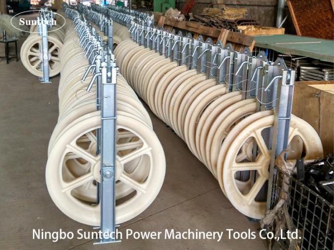660X100mm Nylon Wheels Bundled Overhead Conductor Stringing Block For ...
