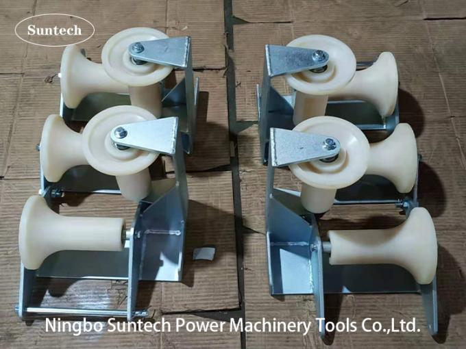 10 KN Corner Cable Roller Three Sheave Corner Ground Roller Stringing Tools