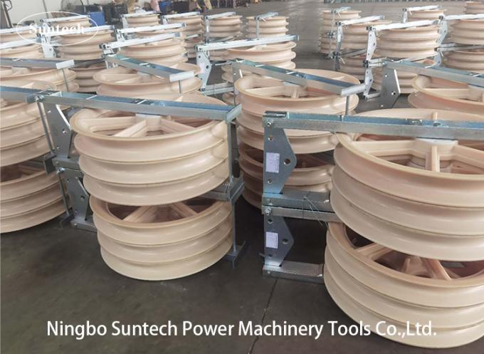 Dia 660mm Single Sheave Nylon Wheel Bundled Conductor Stringing Blocks