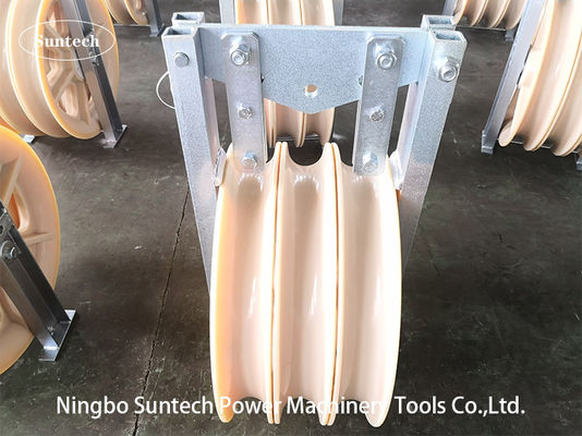 660mm Nylon Rollers Conductor Stringing Blocks For Overhead Bundled Cable