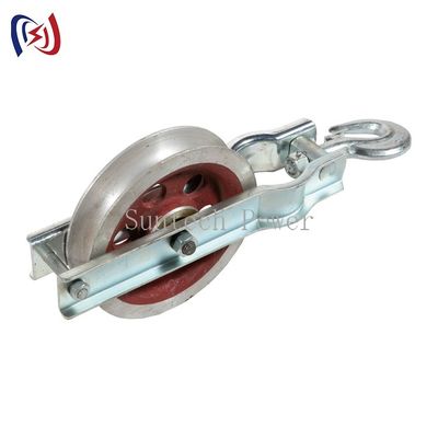 SHT Grounding Wire Stringing Blocks / 20KN Cast Steel Sheave Stringing ...