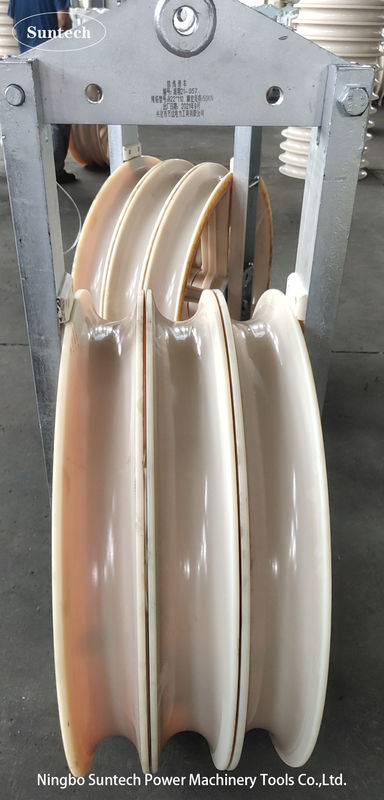 Contruction Transmission Line Steel Sheave Cable Conductor Stringing ...