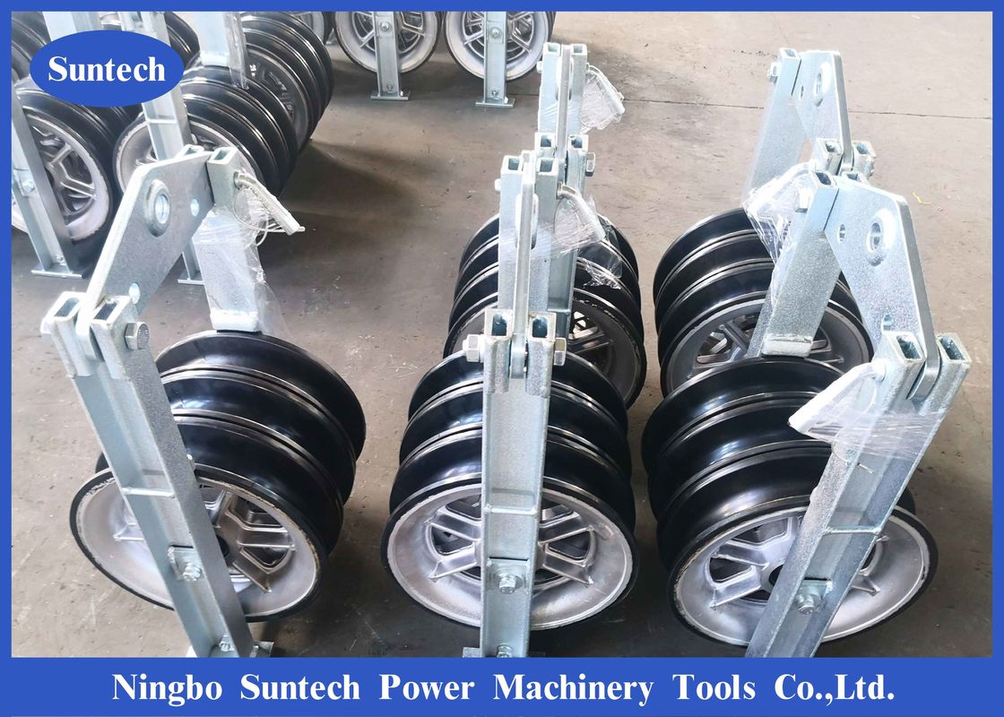 Crosshead Neoprene Lined Aluminum Conductor Stringing Block Removable ...