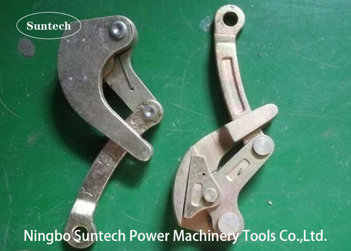 10KN Single Cam Wire Cable Clamp / Earth Wire Gripper Tool For Steel Strand