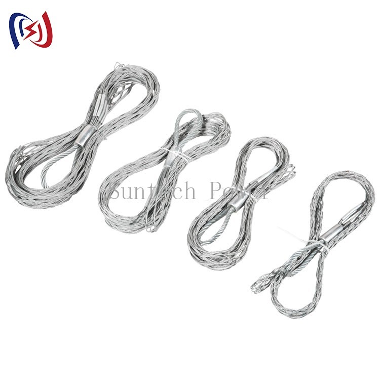15KN 80KN Conductor Mesh Socks Stringing Pulling Grip For Cable Or Wire